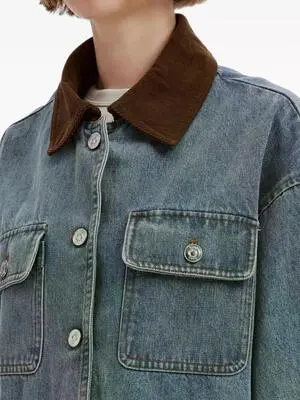 B+AB Corduroy-trimmed Denim Jacket