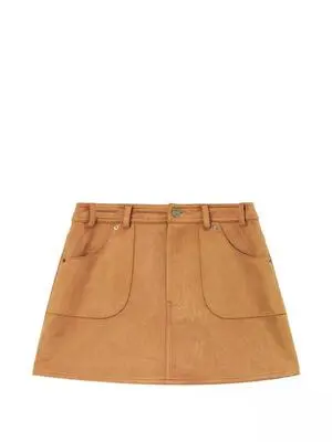 B+AB A-line Mini Skirt - Brown