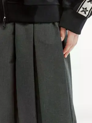 MINI CREAM Pleated Layered Skirt