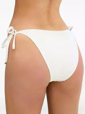 Michael Kors Logo Jacquard Side-tie Bikini Bottoms - White