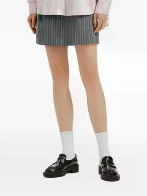 B+AB Pinstripe-pattern Pleated Shorts