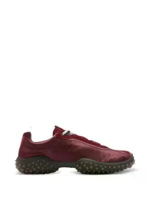 Miu Miu Technical Fabric And Suede Sneakers - Red