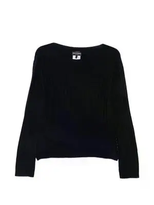 Emporio Armani Ribbed Knit Boat-neck Sweater
