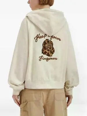 FINGERCROXX Graphic Print Zip-up Hoodie