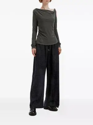 B+AB Cold-shoulder Ruched Blouse