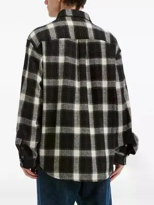 FINGERCROXX Check-print Logo-patch Shirt