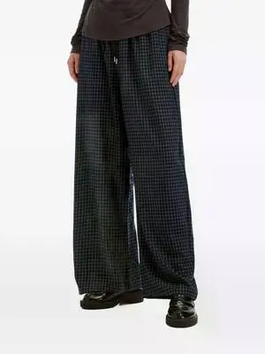B+AB Gingham-check Drawstring Trousers