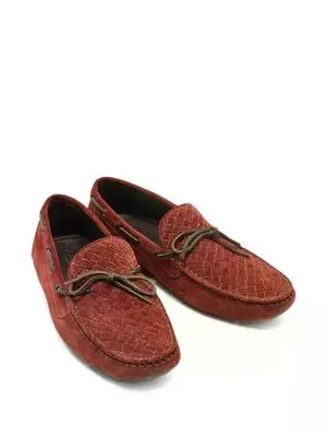 Bottega Veneta Intrecciato Suede Loafers