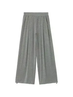 B+AB Pleated Wide-leg Track Pants - Grey