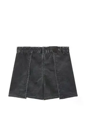Izzue Frayed-trim Denim Shorts - Grey