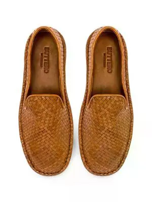 BUTTERO® Ercole Woven Leather Loafers