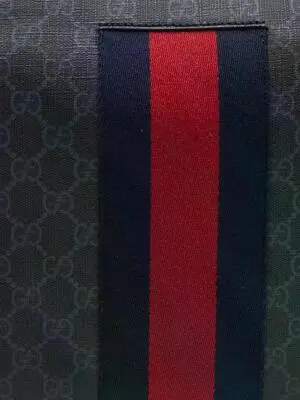 Gucci Gg Supreme Web Zip Clutch Bag