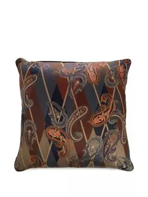 Etro Pegaso Paisley-print Cushion - Brown