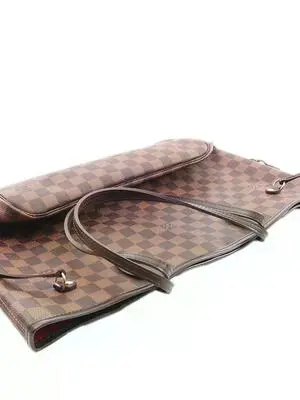 LOUIS VUITTON 2012 Damier Ebene Neverfull Mm Tote Bag - Brown