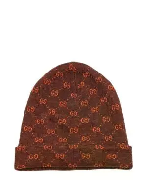 Gucci Gg Jacquard Beanie Hat