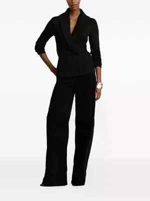 Ralph Lauren Cable-knit Shawl-collar Sweater