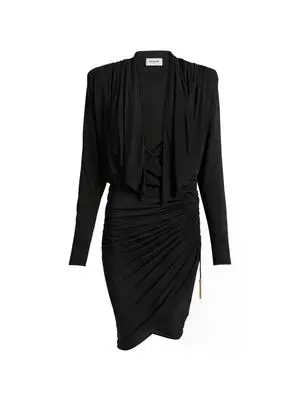 Balmain Draped Flowing Jersey Dress