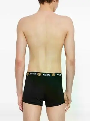 Moschino Logo-waistband Boxers - Black