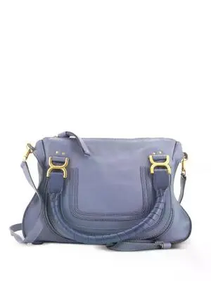 Chloé Marcie Leather Medium Satchel - Blue
