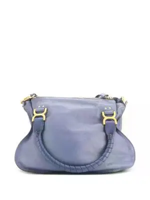 Chloé Marcie Leather Medium Satchel - Blue