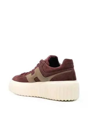 Hogan H-stripes Suede Platform Sneakers - Red