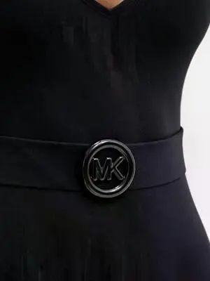 Michael Kors Belted V-neck One-piece Swimsuit