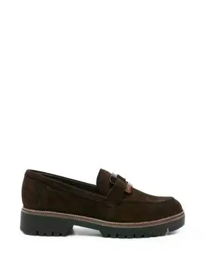 TAMARIS Buckle-detail Lug-sole Loafers - Brown