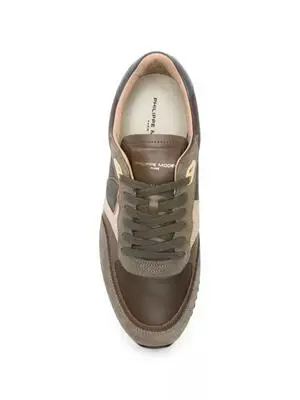 Philippe Model Blville Suede-panelled Sneakers