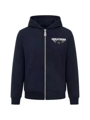 Philipp Plein Fleece Zip Hoodie - Blue
