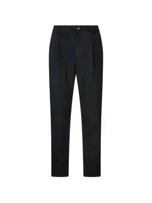 MONTECORE Elasticated-waistband Tapered Trousers - Blue