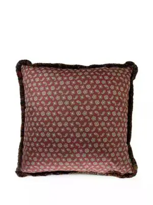 Etro Paisley Fringed-edge Cushion - Blue