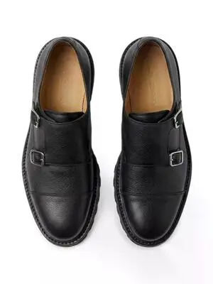 SCAROSSO Oswald Grain-leather Monk Shoes