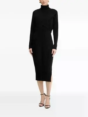 MORGAN Ribbed Knit Midi Sweater Dress