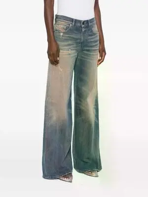 DIESEL® Faded Distressed-effect Jeans