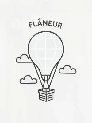 FLANEUR Hot-air Balloon-print T-shirt