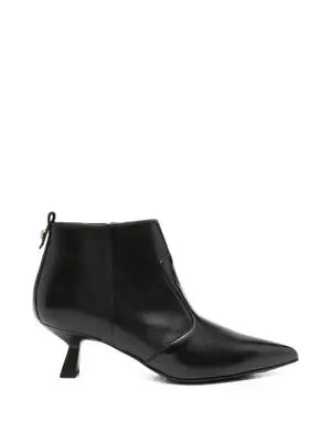NEROGIARDINI Pointed-toe Leather Ankle Boots - Black