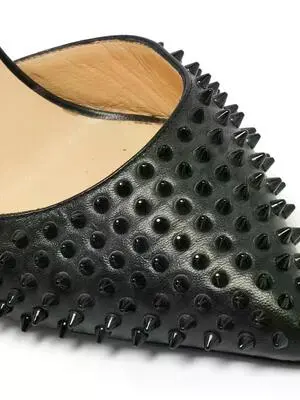 CHRISTIAN LOUBOUTIN Leather Spiked Ankle-strap Stiletto Pumps