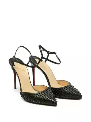 CHRISTIAN LOUBOUTIN Leather Spiked Ankle-strap Stiletto Pumps