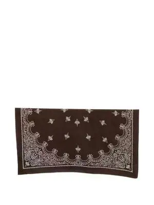 Destin Paisley-print Scarf Brown