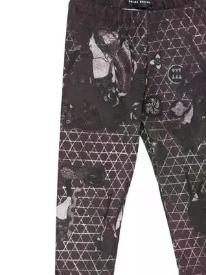 BARBARA BOLOGNA Graphic-print Zip-cuff Leggings