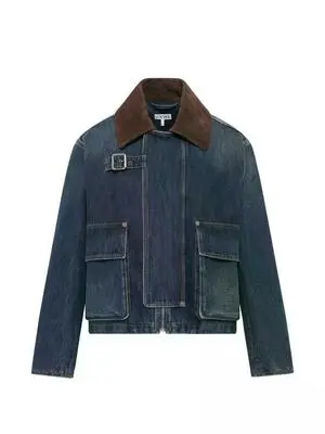 Loewe Denim Jacket With Corduroy Collar