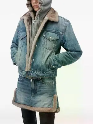 Alexander Wang Denim Jacket With Faux Mink Lining