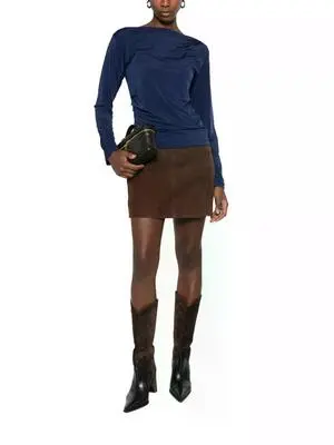 HOMAGE Long-sleeve Ruched Top