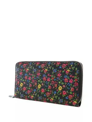Givenchy 2016 Leather Floral Print Zip Around Wallet Long Wallets