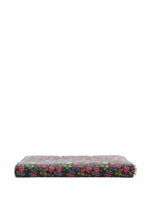 Givenchy 2016 Leather Floral Print Zip Around Wallet Long Wallets