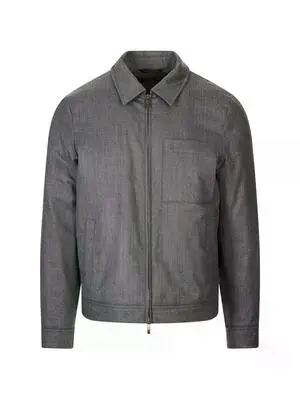 Peserico Zip-up Patch-pocket Bomber Jacket - Grey