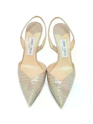 JIMMY CHOO Thandi Croc-embossed Mules