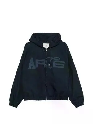 ARTE ANTWERP Logo Print Hooded Jacket - Blue