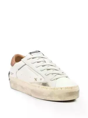 CRIME LONDON Distressed Star Patch Sneakers