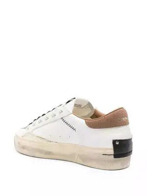 CRIME LONDON Distressed Star Patch Sneakers